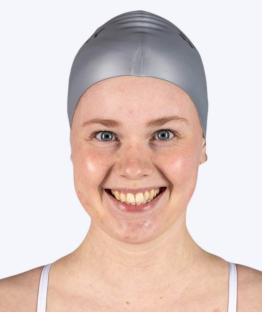 Signature Swim Cap - Silver